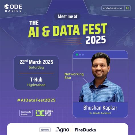 ai dataanalytics codebasics aifest datadriven networking… bhushan kapkar