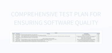 Free Test Plan Templates For Google Sheets And Microsoft Excel Slidesdocs