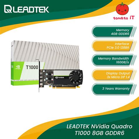 LEADTEK NVIDIA QUADRO T1000 8GB GDDR6 | Shopee Malaysia