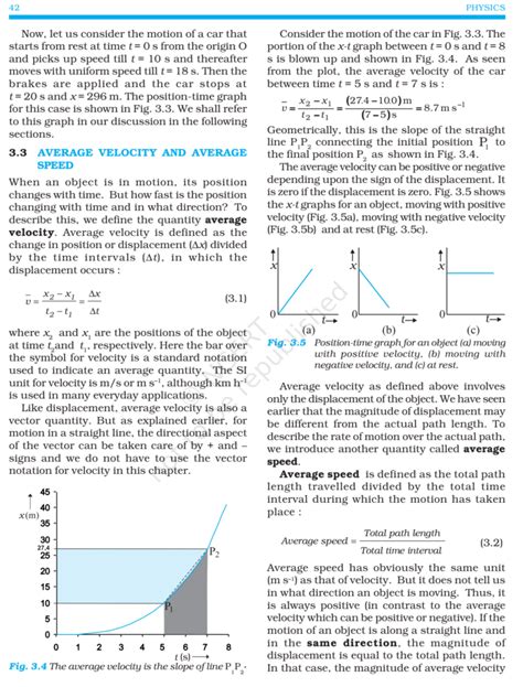 NCERT Book Class 11 Physics Chapter 3 Motion In A Straight Line