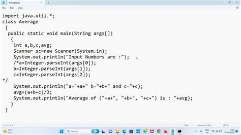 Mcs 206 Q1a Write A Java Program Which Takes 3 Numbers As Input And Displays Average Of These