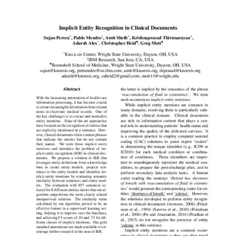 Implicit Entity Recognition In Clinical Documents Acl Anthology