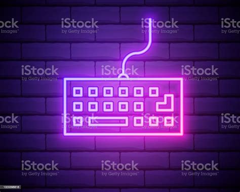 Keyboard Neon Icon Simple Thin Line Outline Vector Of Computer Parts Icons For Ui And Ux Website
