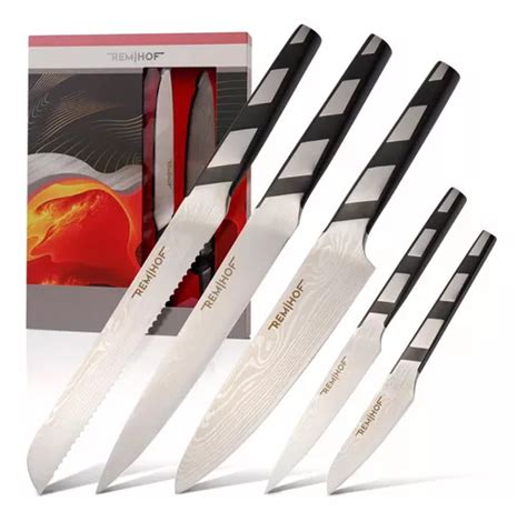 Remihof Juego De 5 Cuchillos Para Cocina Cuchillas De Acero | Meses sin ...