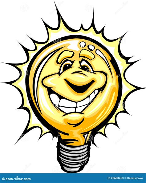 Illustration Lumineuse Heureuse De Dessin Anim D Ampoule D Id E Photos