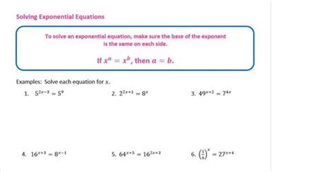 Solving Exponential Equations Lesson Video By Mathematics Made Easy