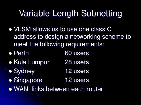 Variable Length Subnetting Ppt Download