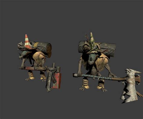 Artstation Duck Worker Mutant Game Assets