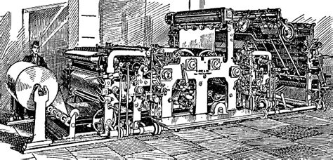 Richard March Hoe Rotary Printing Press 19th Century Stock Illustration