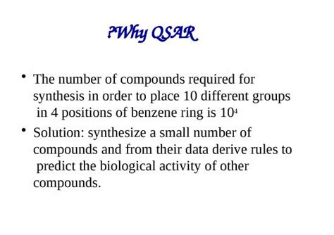 Ppt Chemical 68443 Introduction To Basic Concepts Of Qsar
