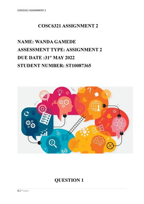 COSC Assignment Yeye COSC ASSIGNMENT NAME WANDA GAMEDE ASSESSMENT TYPE