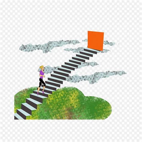 爬阶梯的女孩PNG图片素材下载 图片编号9559892 PNG素材网