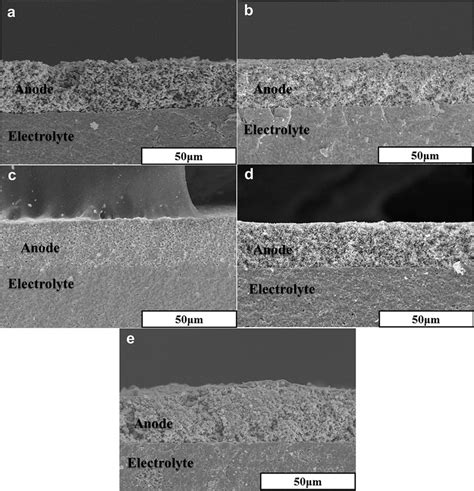 Cross Sectional Fe Sem Micrographs Of Lscmeldc Composite Anodes On Gdc Download Scientific