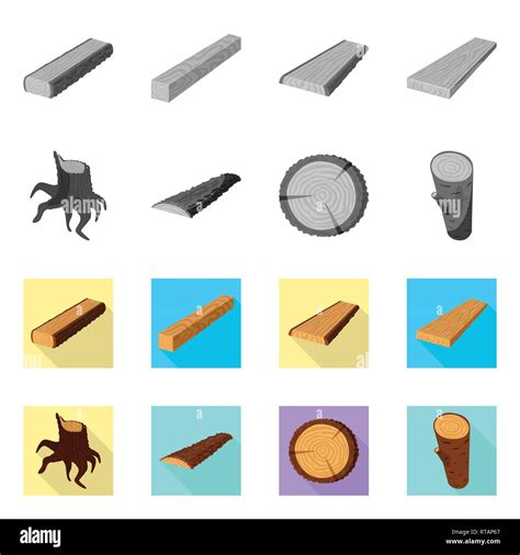 Vector Illustration Of Tree And Raw Sign Set Of Tree And Construction Stock Vector Illustration