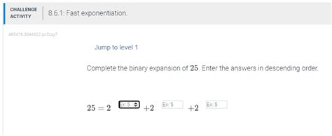 Solved Complete The Binary Expansion Of Mathbf 2 5