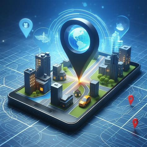 Premium Photo Smartphone With Map And 3d Map Pin Checking Points