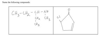 Answered: Name the following compounds: CH3-CH2 CHÍNH RS cl CH₂ CH₂ сн2 CH 3 | bartleby