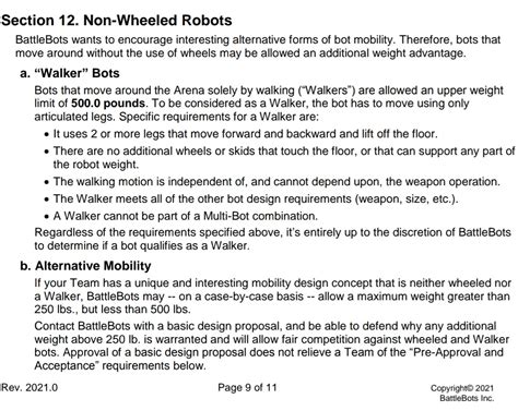 Battlebots 2021 Design Rules Encourages Non Wheeled Non Walker Bots But What Else Is There