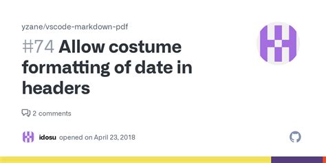 allow costume formatting of date in headers · issue 74 · yzane vscode