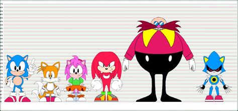 Classic Sonic Characters Height Chart By Zumokuta1995 On Deviantart
