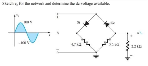 discussion sketch vo for thenetwork and determine the dc voltage