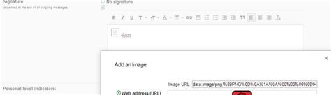 is it possible to use base64 image in gmail signature web