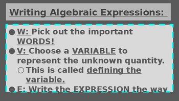 PowerPoint Lesson On Writing Simplifying And Evaluating Expressions