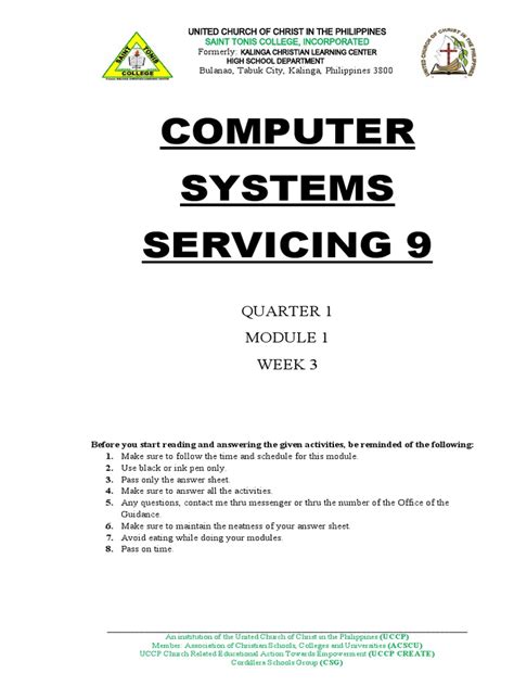 Computer Systems Servicing Learning Modules Pdf Electrical Connector Electronics