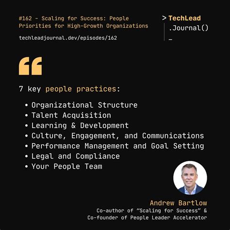 Tech Lead Journal On Linkedin 7 Key People Practices Hear More From Andrew Bartlow In Episode…