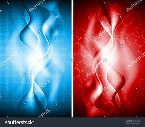 Wavy Tech Backgrounds Stock Vector Royalty Free 87692062 Shutterstock