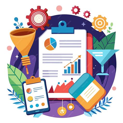 a colorful illustration of business analytics and data visualization