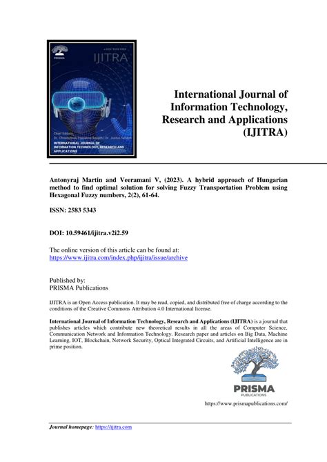 Pdf Hybrid Approach Of Hungarian Method To Find Optimal Solution For