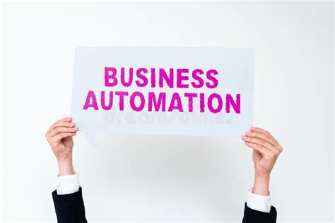 writing displaying text business automation concept meaning for