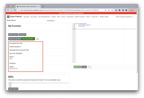 how to make your first basic function dyson protocol docs