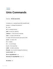 Master Unix Commands For Efficient System Navigation Course Hero