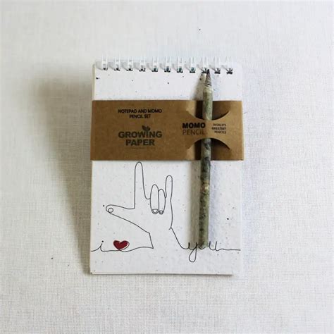Notepad I Love You Growing Paper