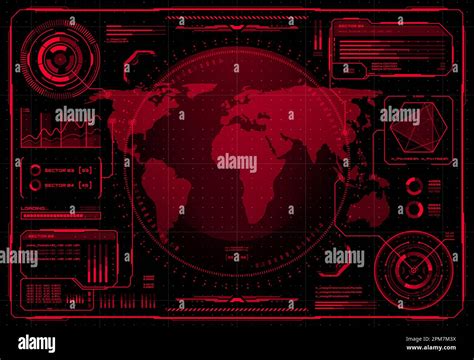 Hud Ui Futuristic User Interface And Infographics With Danger Warning