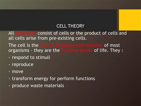 Cell Structure And Organisation Pptx Chemistry Science