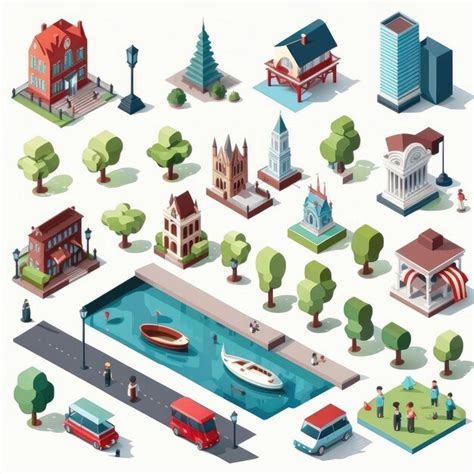 Premium Photo Sprite Sheet Of Of Isometric Vector Art City Buildings