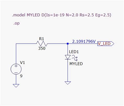Led LTspice Showing Wrong Voltage Electrical Engineering Stack Exchange