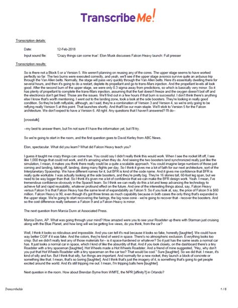 sample transcripts transcribeme