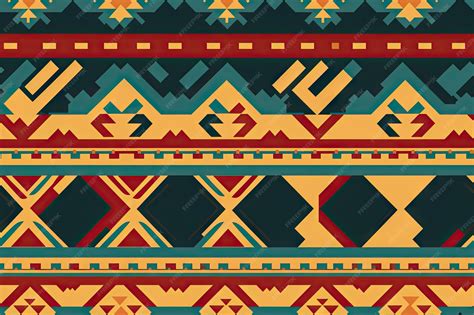 Premium Ai Image Seamless Aztec Pattern Repeating Tribal Designs