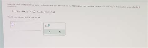 Solved Using The Table Of Standard Formation Enthalpies That Chegg