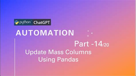 how to update mass data using python pandas youtube