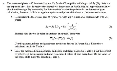 Solved The Ce Amplifier In Fig 1 Has No Emitter