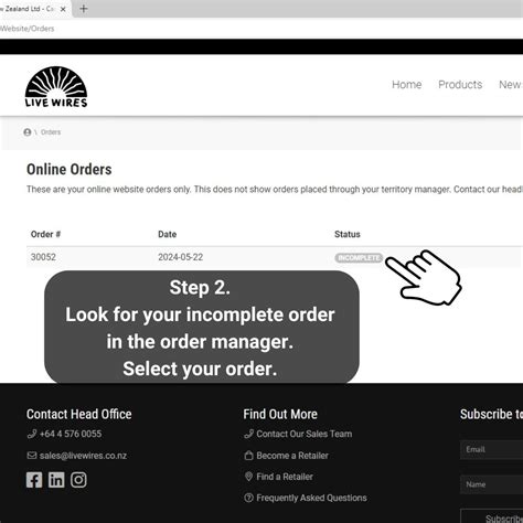 Find Incomplete Online Orders Live Wires Ltd Cards Gifts Stationery