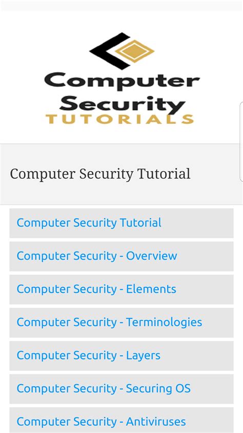 Learn Computer Security Tutorials Apk For Android Download