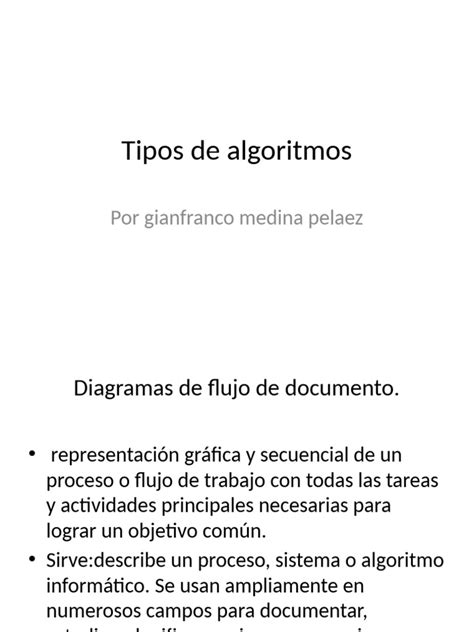 Tipos De Algoritmos Pdf