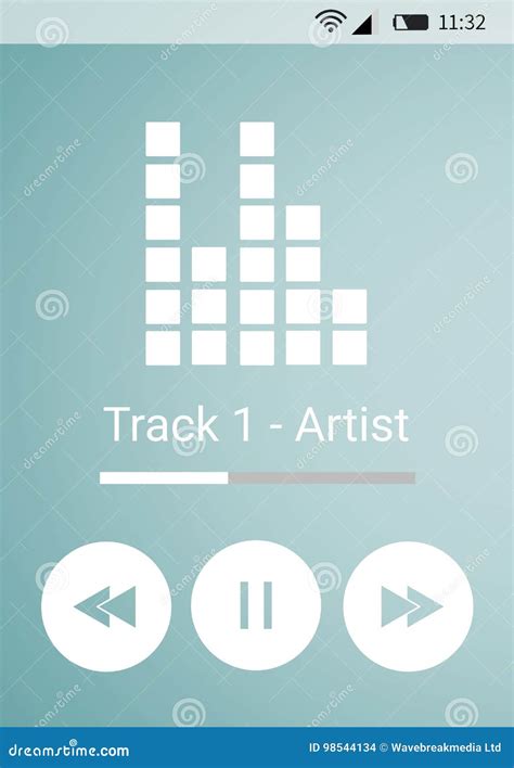 Music Player Application Interface Stock Illustration Illustration Of Music Technology 98544134