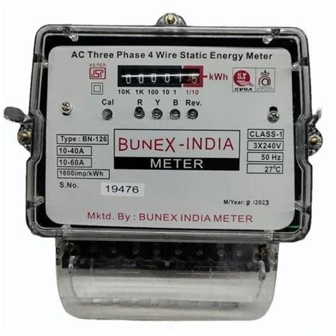 Bunex Three Phase Digital Static Energy Meter At ₹ 850piece 3 Phase